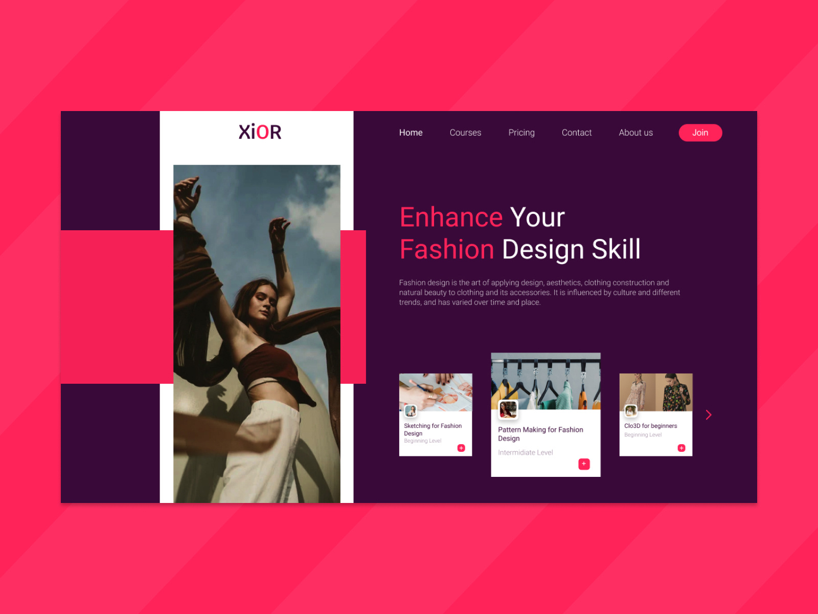 Fashion Design Course UI by Fawzia Tamanna on Dribbble