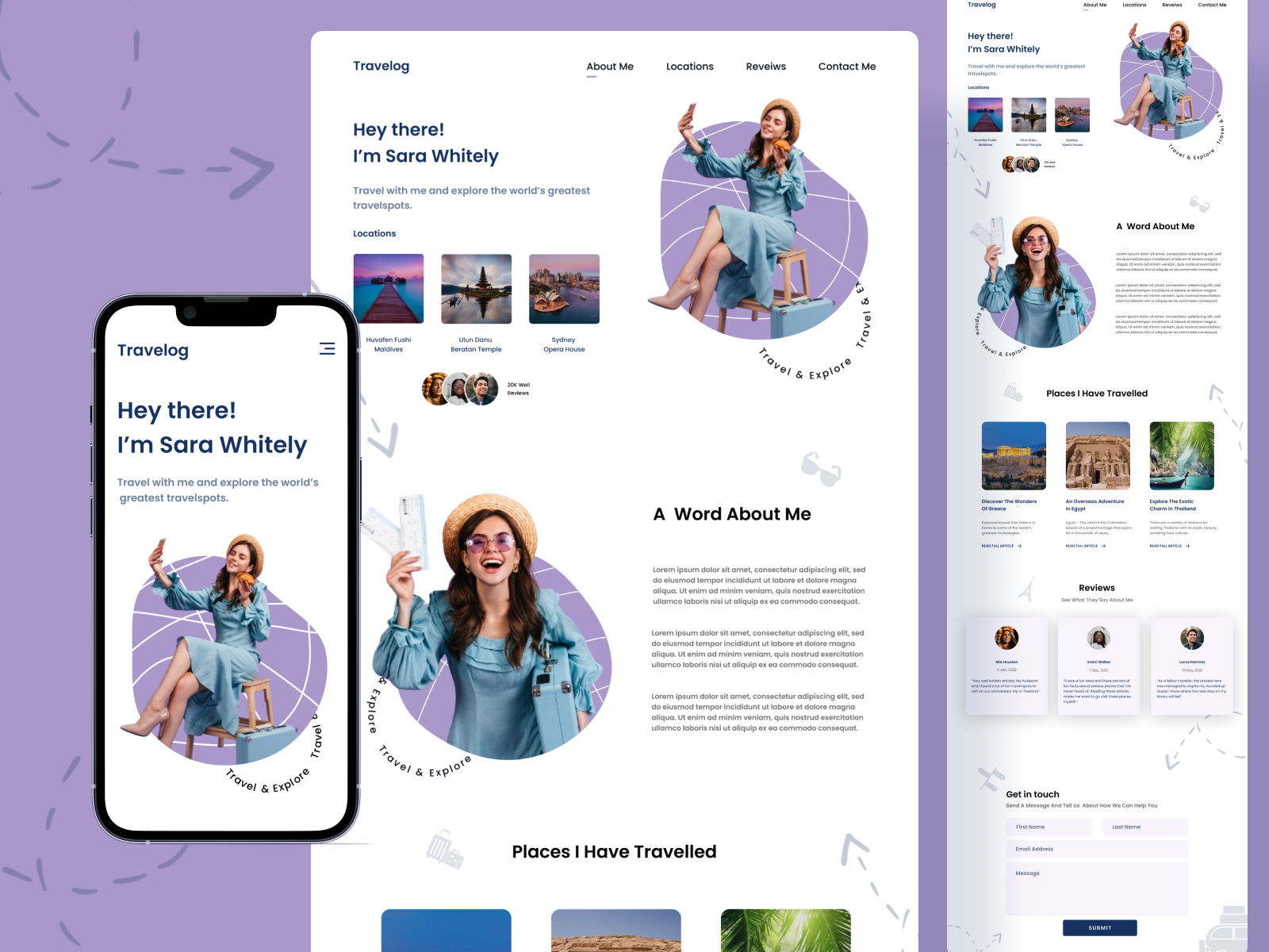 Travelog - Travel Blog Design by Minuri Waduge on Dribbble