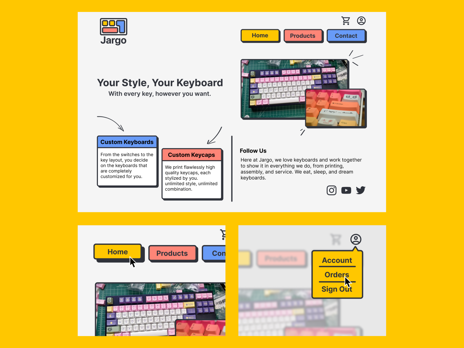 Web Design: Jargo Keyboard by Taner Kaynar on Dribbble