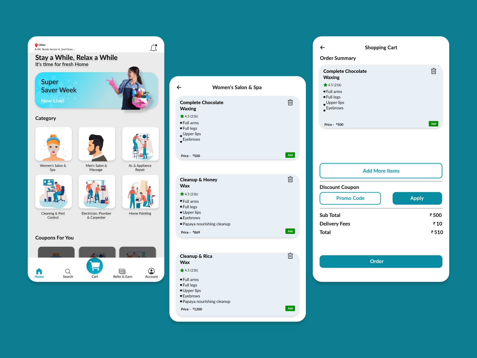 Home Service App Design by neelam kumari on Dribbble