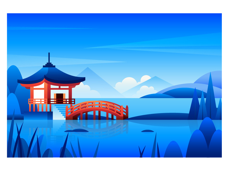 Scenery illustration by Yasha Agarwal on Dribbble