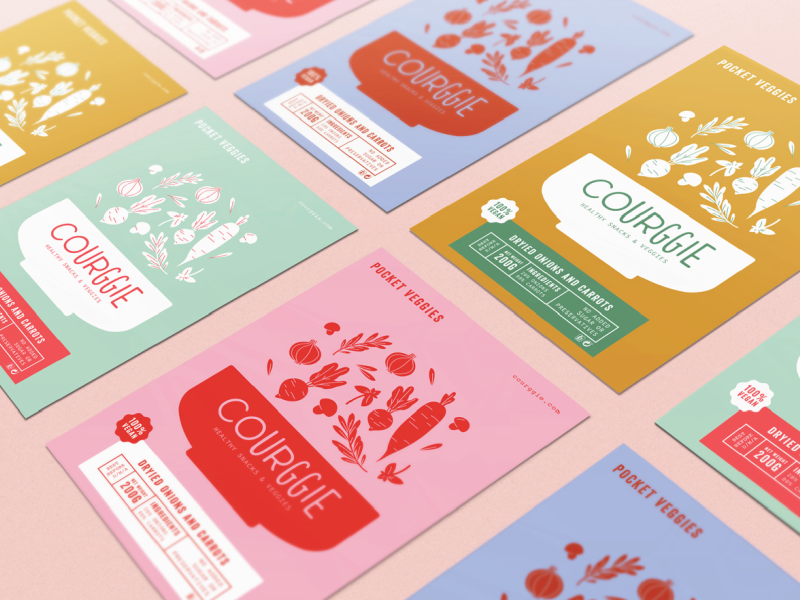 Courggie - Branding & Illustration by Annia Prat on Dribbble