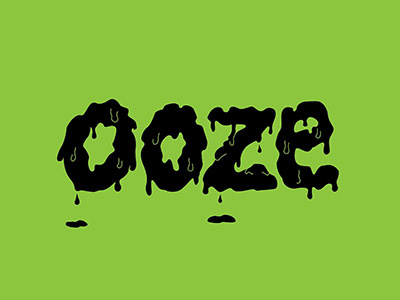 Ooze Lettering by Geoff Krawiec on Dribbble