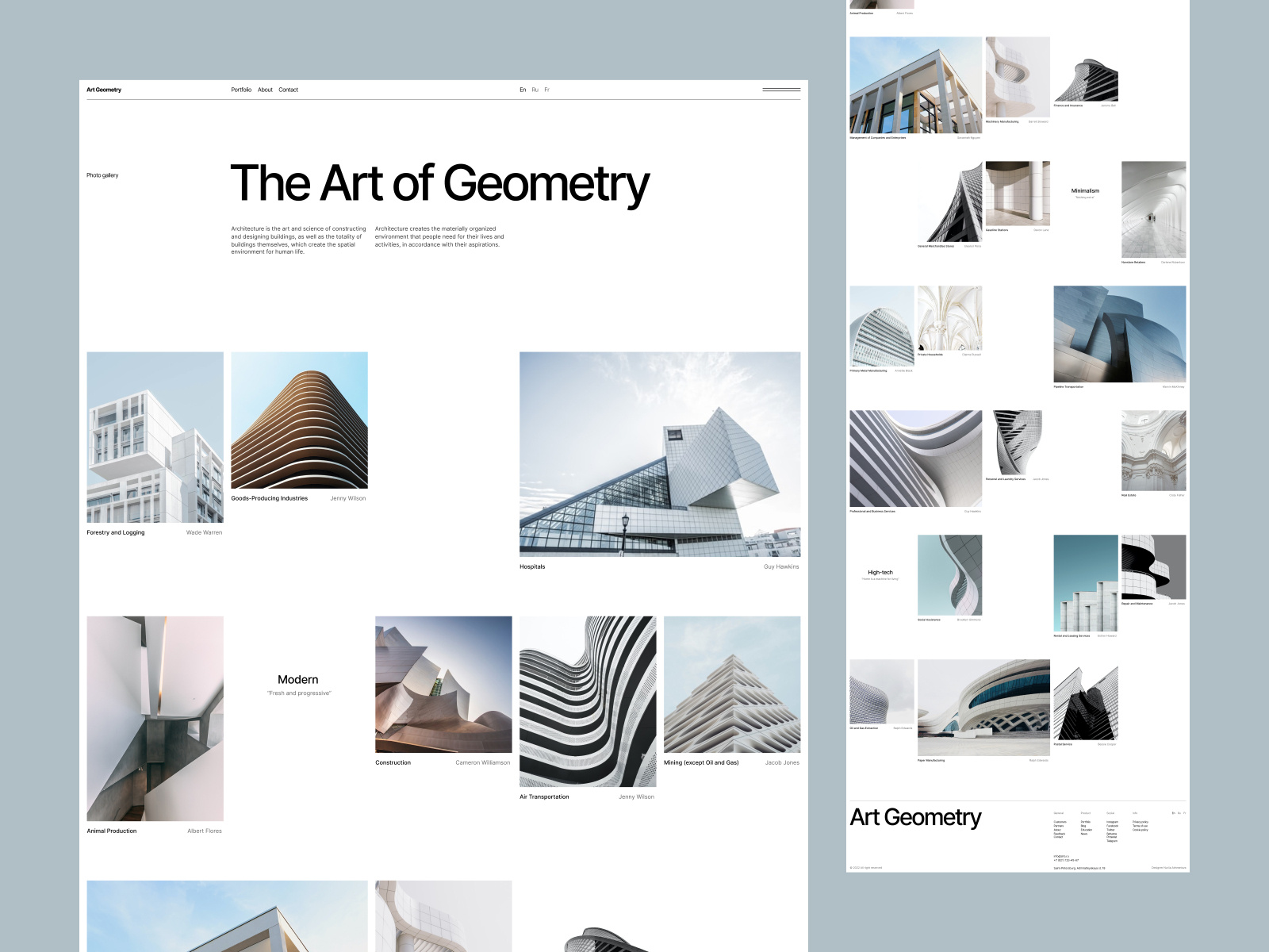 Photo gallery website design by Nuriia Akhmetova on Dribbble