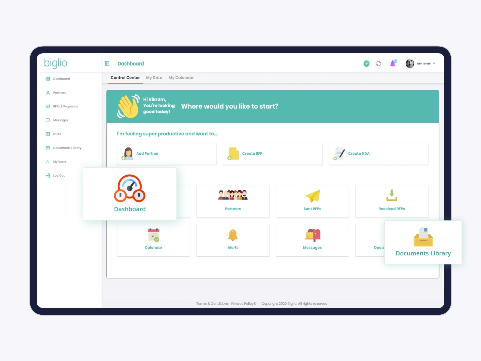 Biglio Development | Partner Management Platform by BitCot on Dribbble
