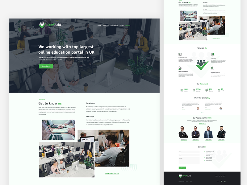 Staff Asia Landing Page by Ismail Hossain on Dribbble