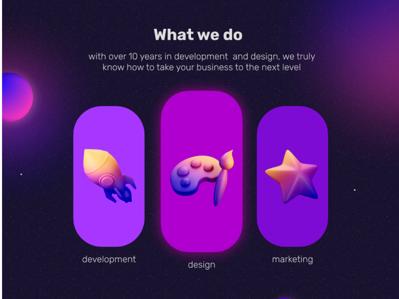 Design concept for a digital company website by Viktoria Butova on Dribbble
