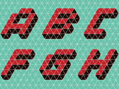 Triangle Grid Alphabet by Marc-Andre Rath on Dribbble