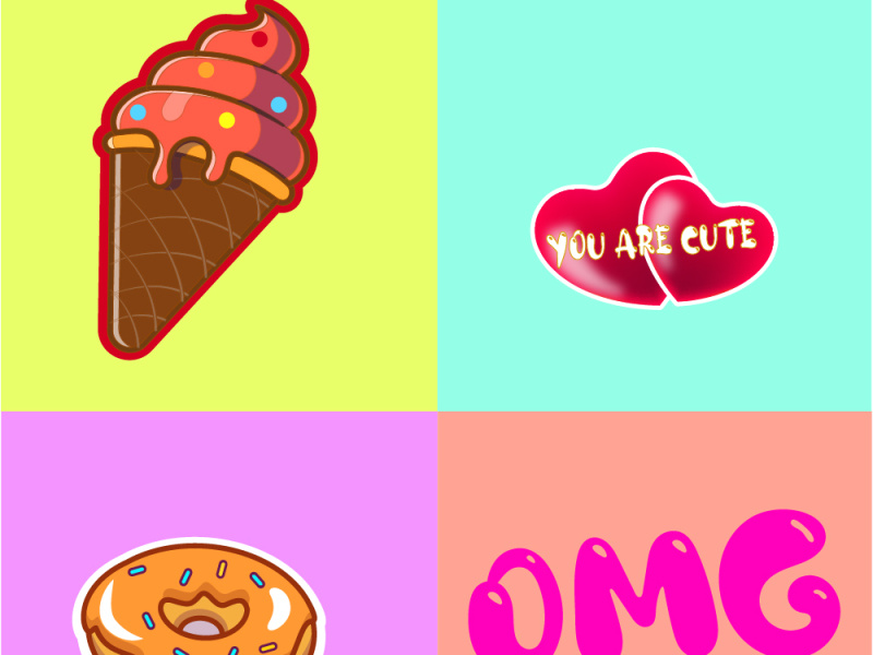 Stickers Designs by graphics on Dribbble