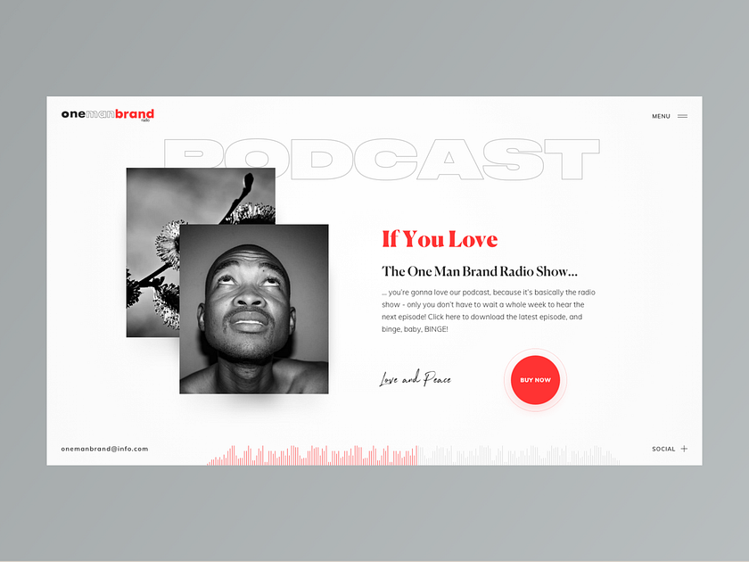 One Man Brand Radio // Podcast Page by Serhii Polyvanyi for BL/S® on ...