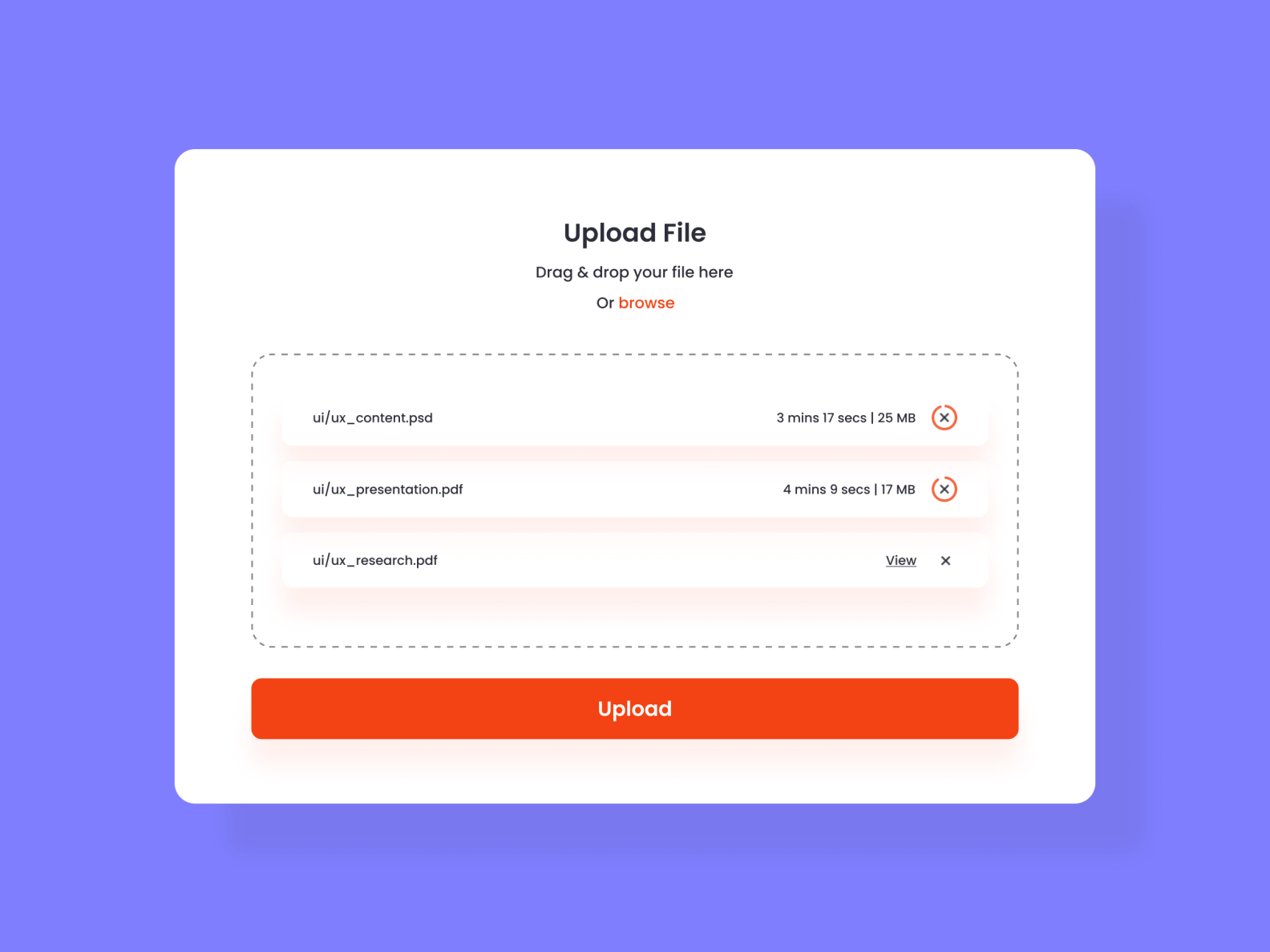Daily UI | Day #031-File Upload by Muhammad Bayu Pratama on Dribbble