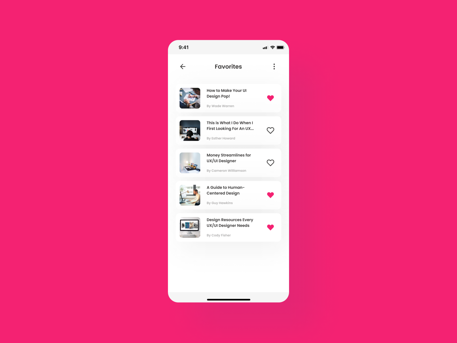 Daily UI | Day #044-Favorites by Muhammad Bayu Pratama on Dribbble