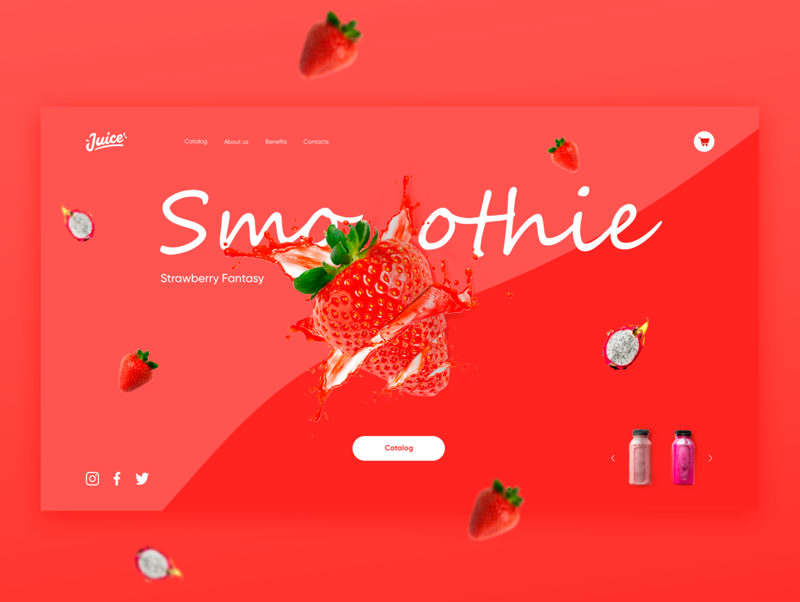 Smoothie website design by Liana Mkrtchyan on Dribbble