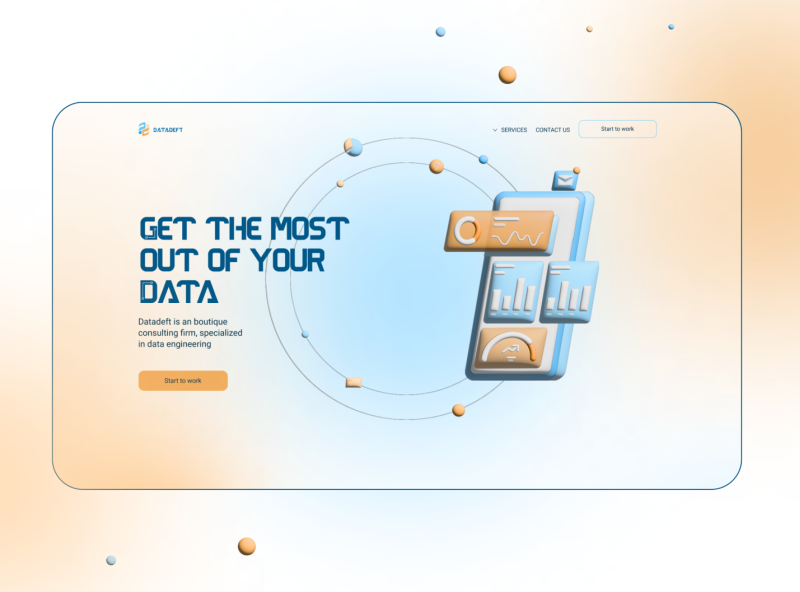 UI UX for landing page, Data science by Nadiia Huzhva on Dribbble