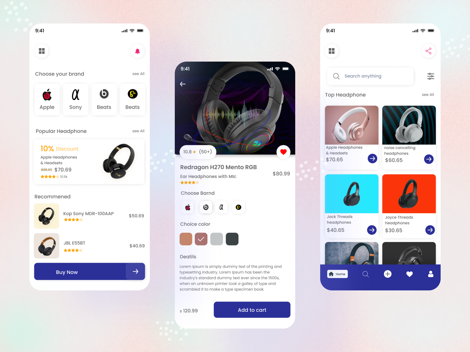 Online Shop - eCommerce Store App Design Headphone by Selim Ahmed on ...