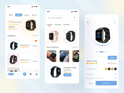 Smart Watch App - UI Design by Selim Ahmed on Dribbble