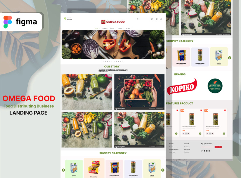 Omega Food Landing Page by Reza Mahendra Dhata on Dribbble