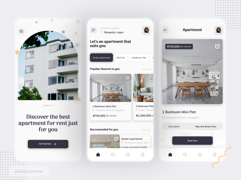 Real Estate Mobile App Exploration by Adeyoyin Adeola on Dribbble