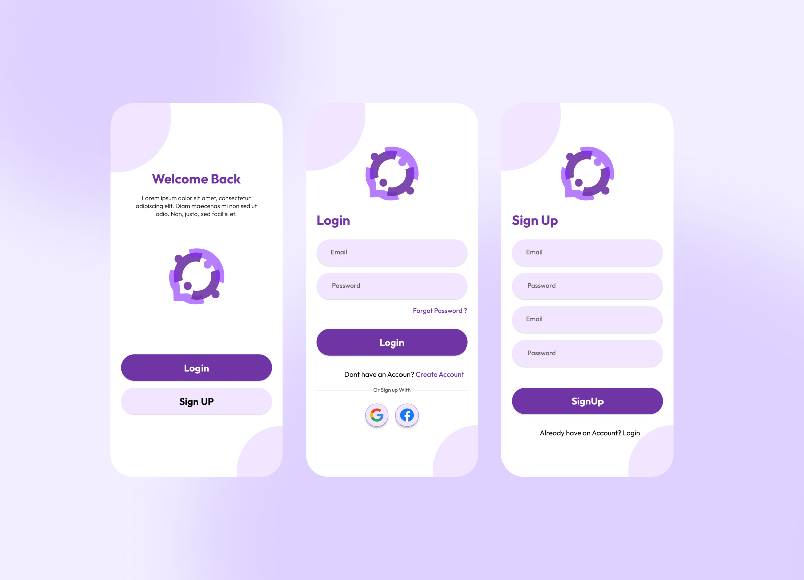 Login/SignUp UI/UX Design by Danish Ali on Dribbble