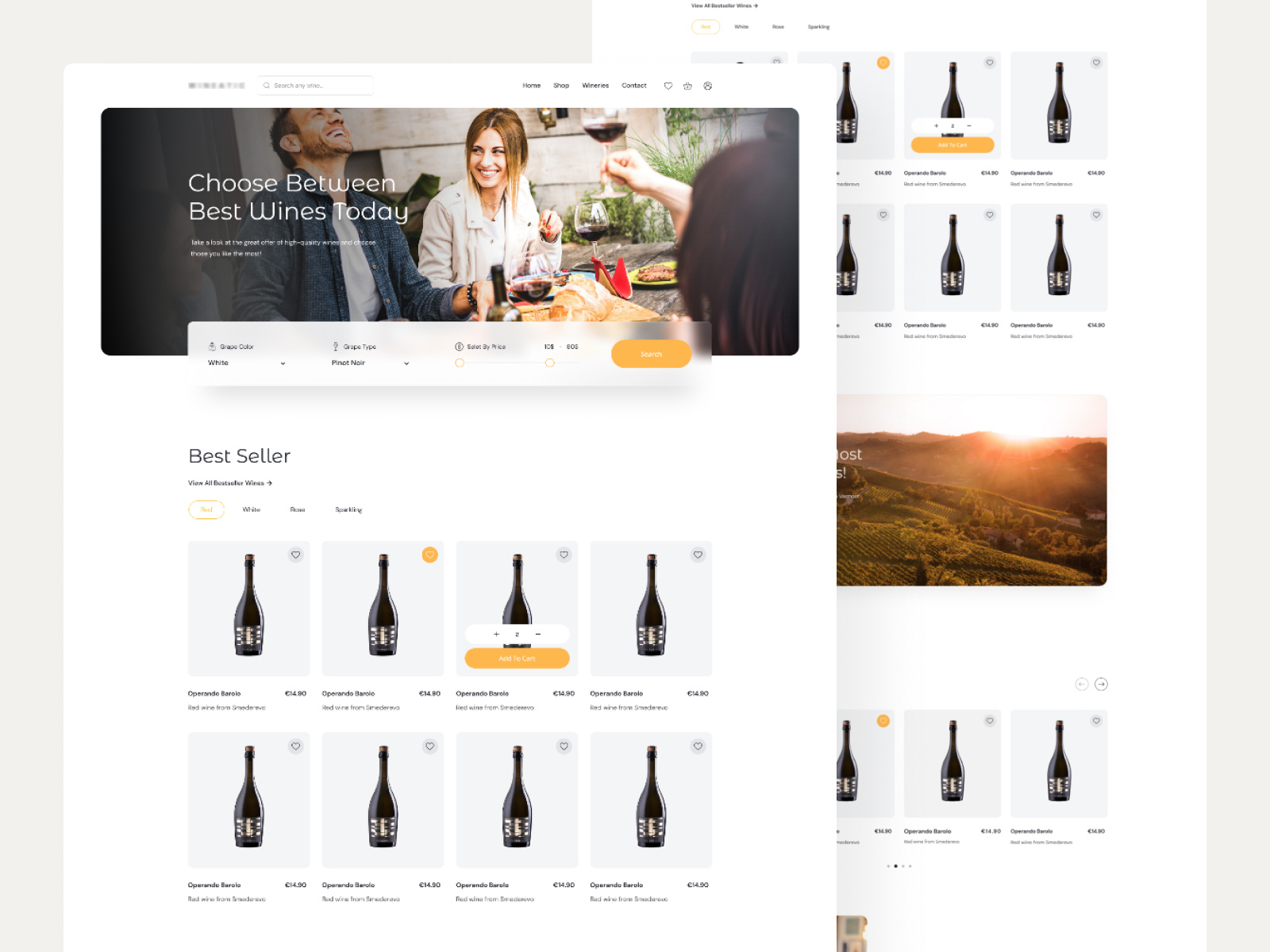 Wine eCommerce platform by IntellRocket on Dribbble