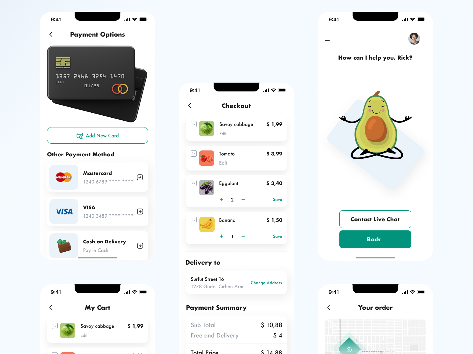 Ingredients Ordering App UI Design by Alina on Dribbble