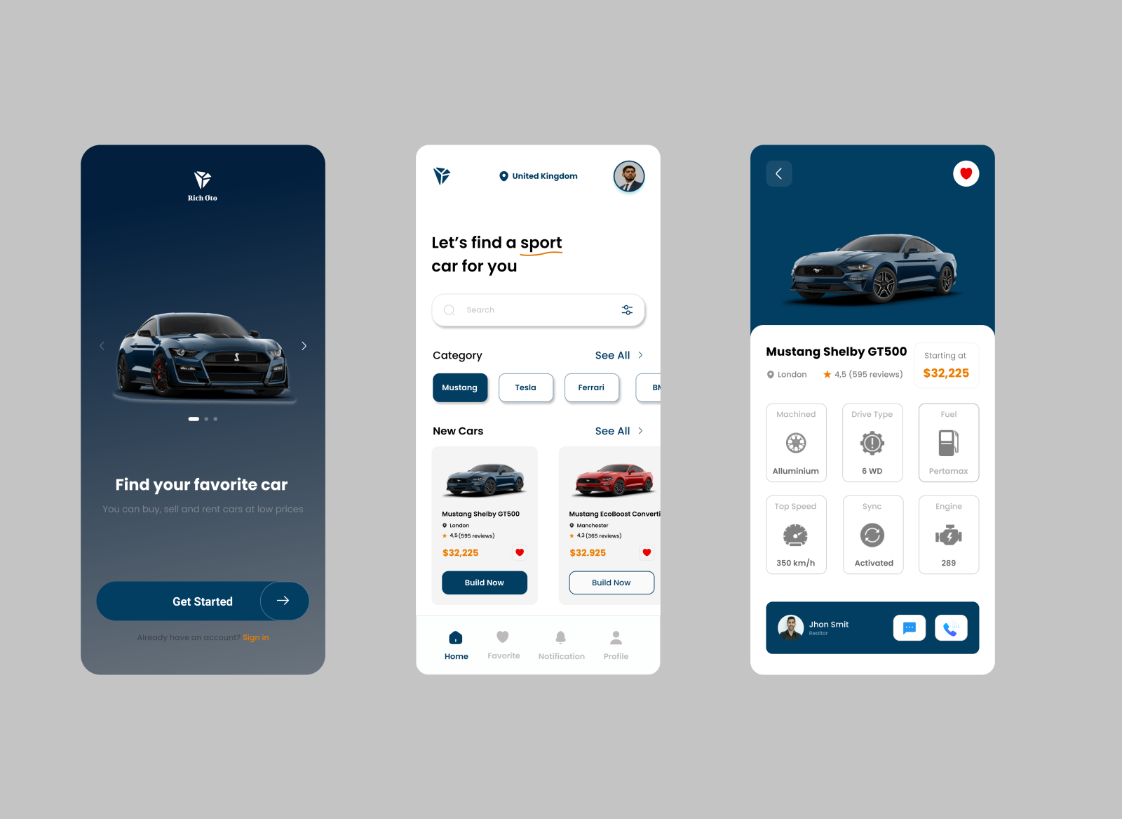 Rich Oto Application by Jimnun on Dribbble