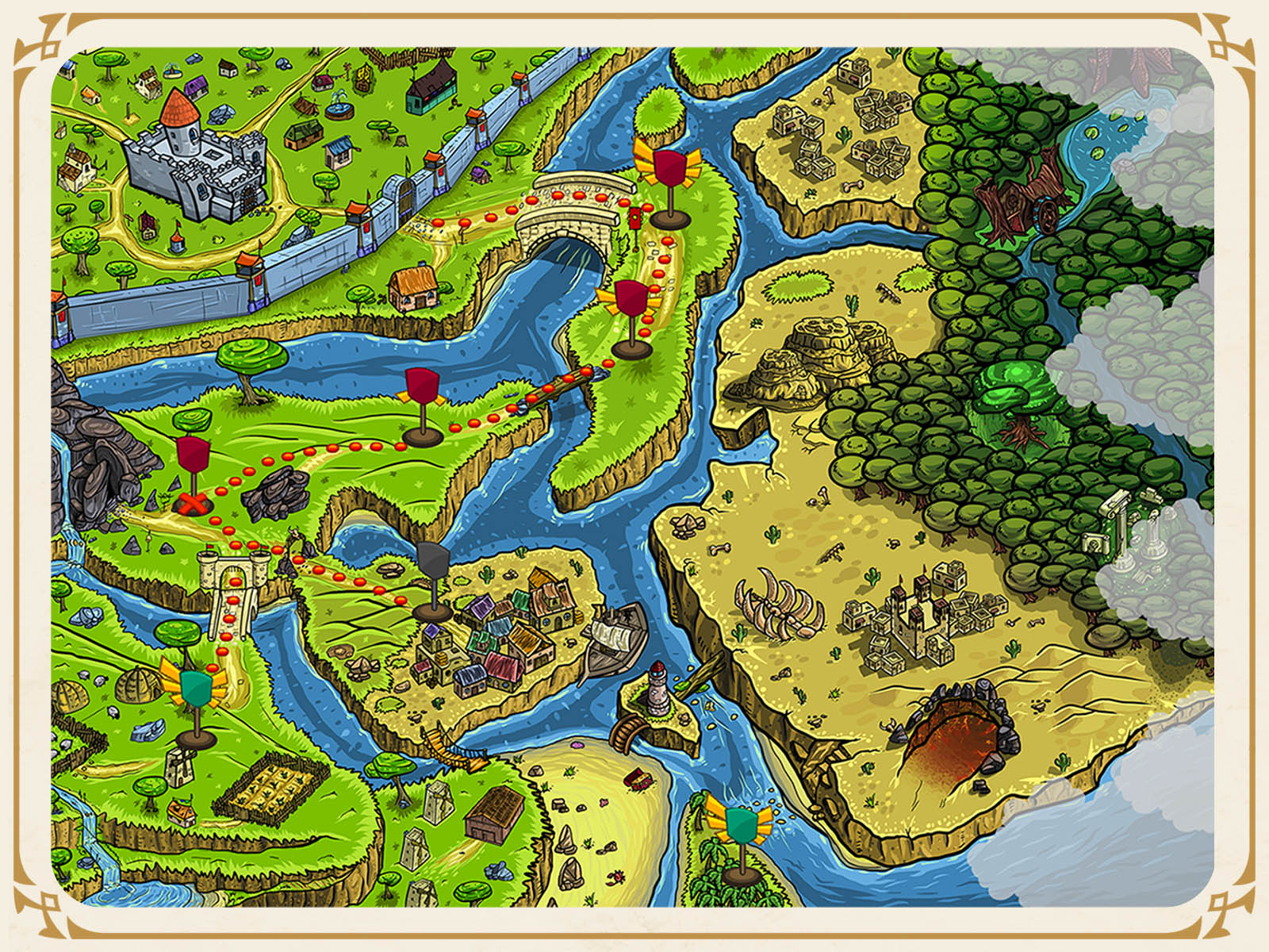 Castle mastle Map by Ali Rad on Dribbble