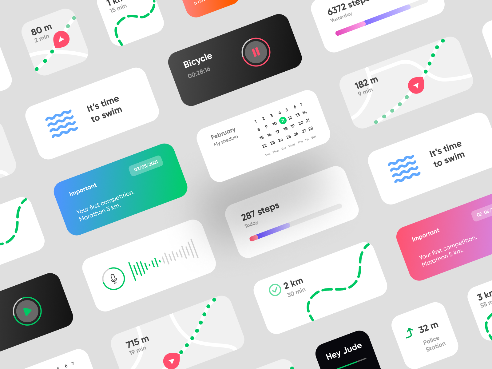 UI Kit for personal organizer by Olha Sivakovska 🦝 on Dribbble