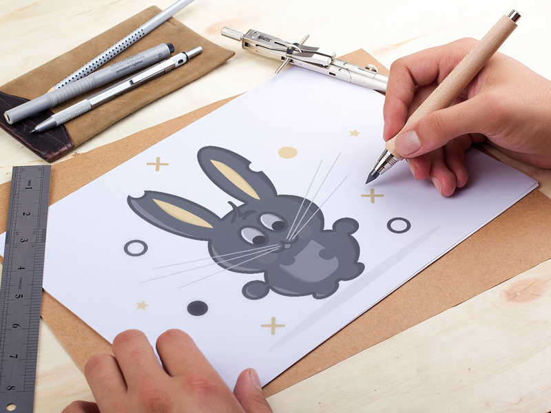 Bunny illustration by Nevena Tomic on Dribbble