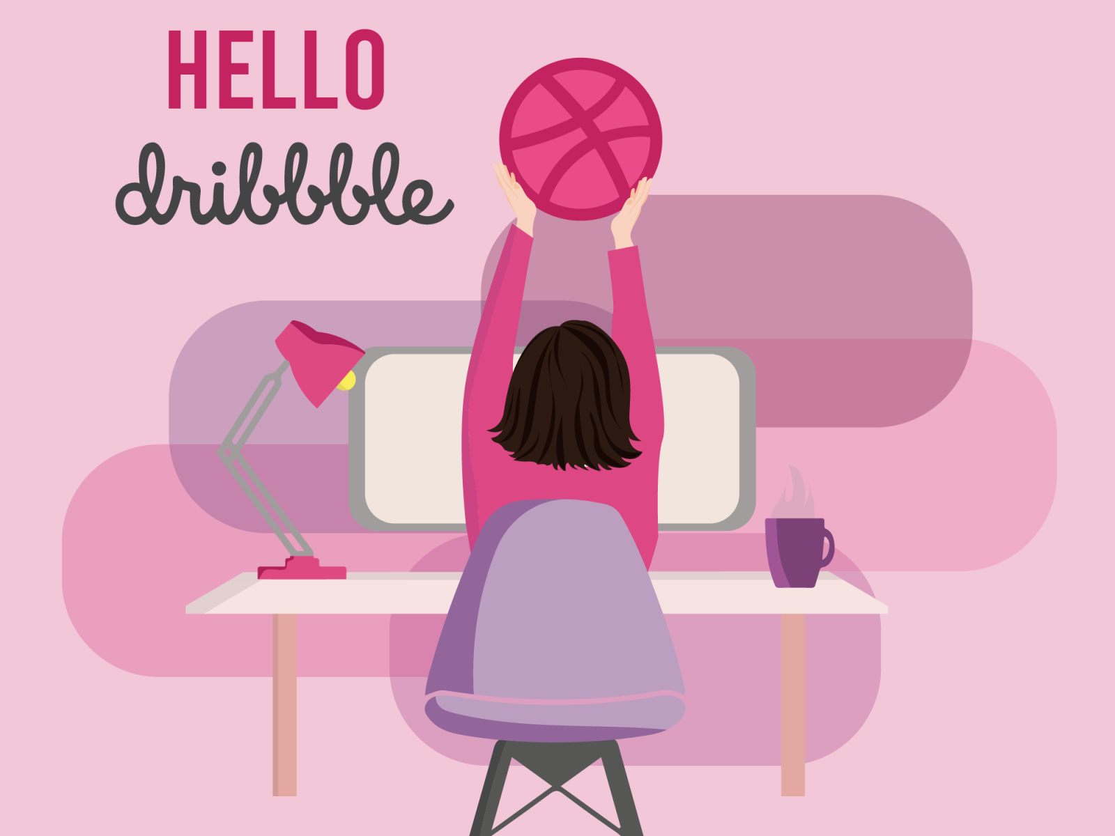 Hello Dribble! by Kate Marynchuk on Dribbble