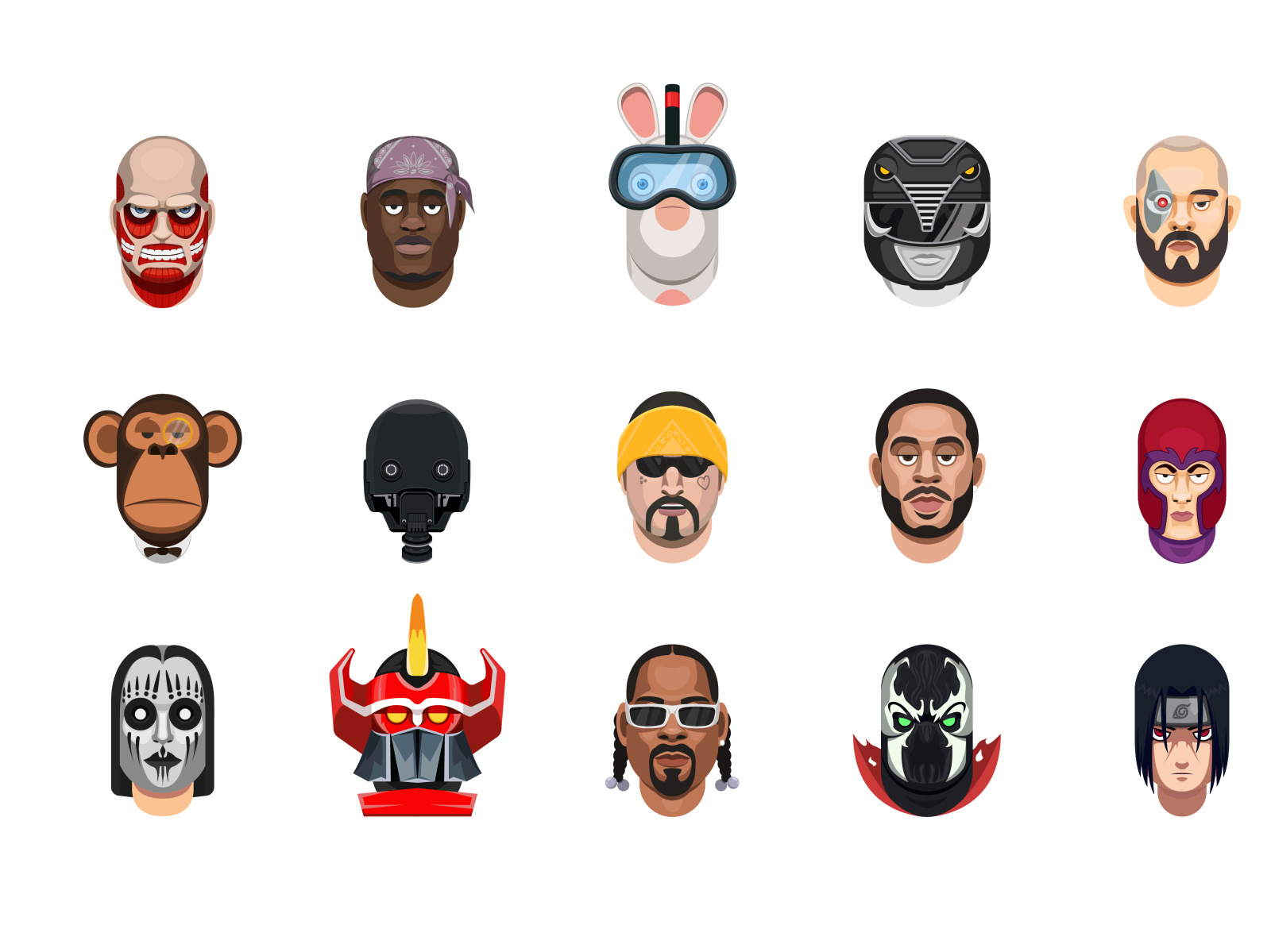 Vector Faces by Yura Zalipaev on Dribbble