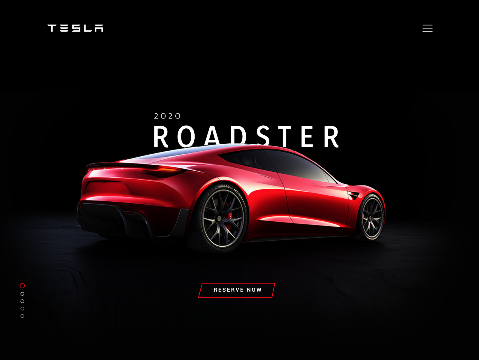 Redesign of Tesla Roadster Landing Page by Oluwaseyi Adegboye - Oluata ...