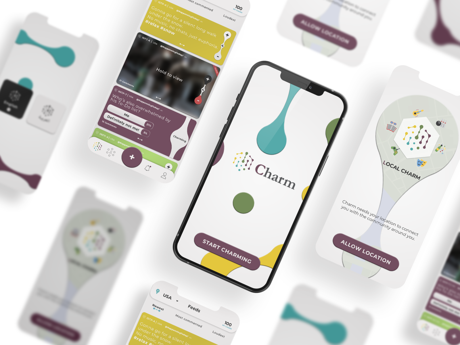 Charm App by Prometer on Dribbble