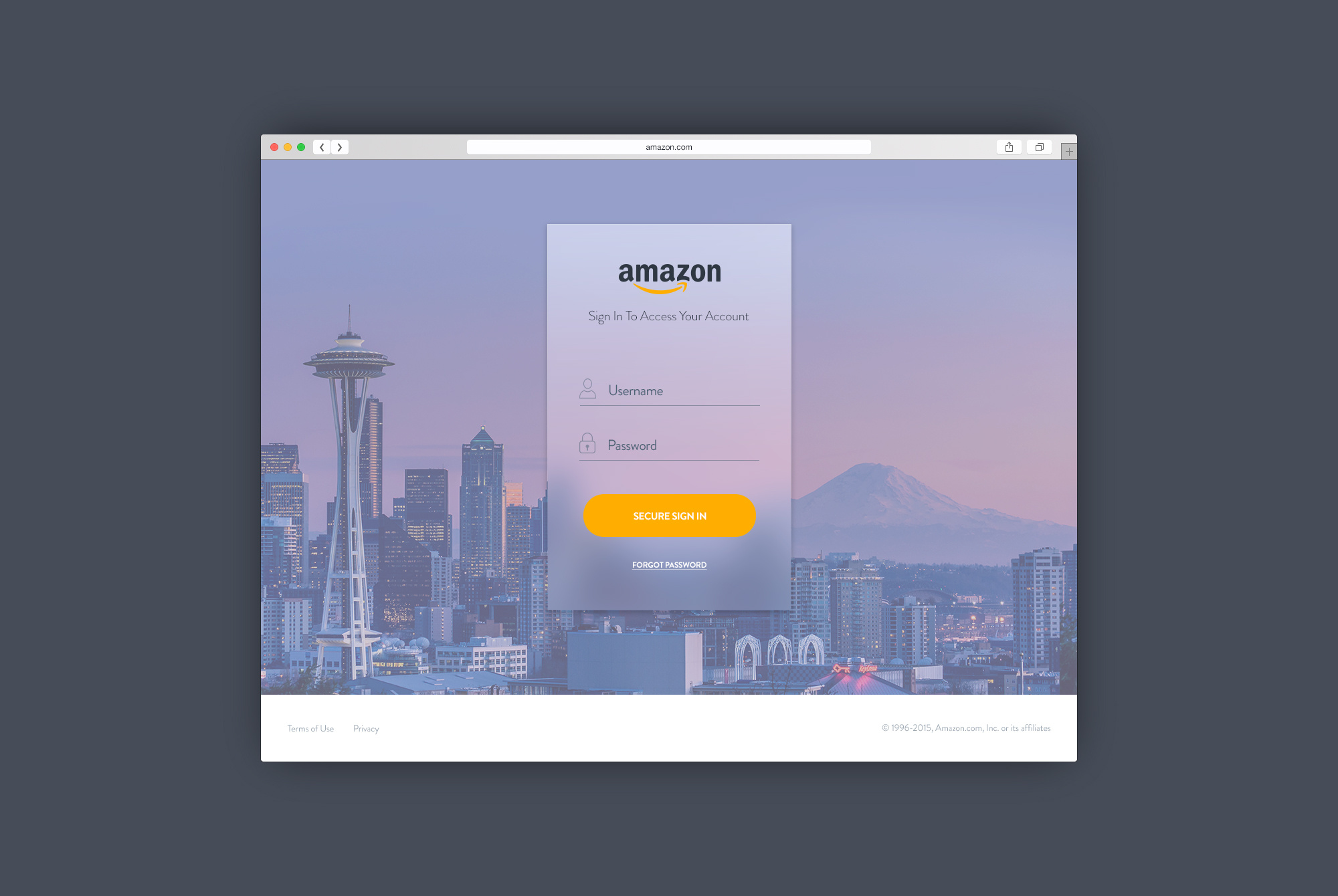 Amazon Sign In Redesign #3 by Brad Burke on Dribbble