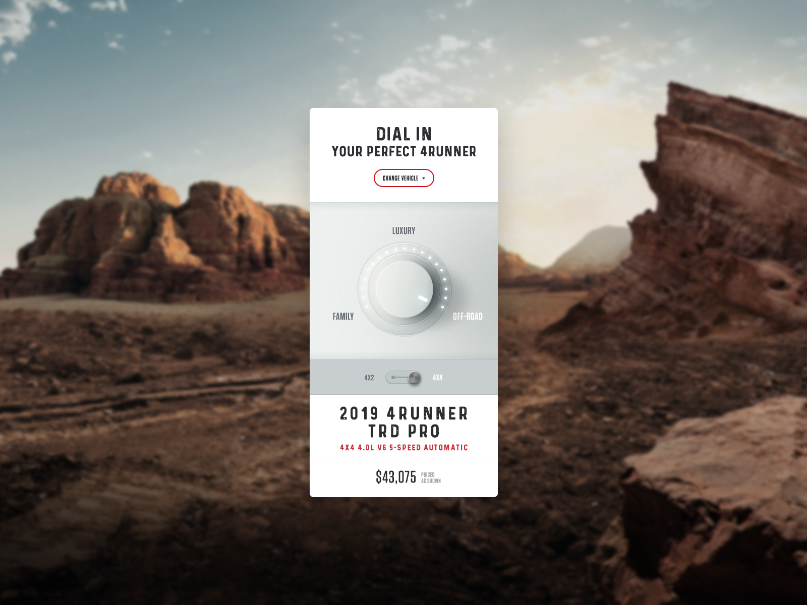 Toyota Trucks — Dial Ui by Brad Burke for I D O L on Dribbble