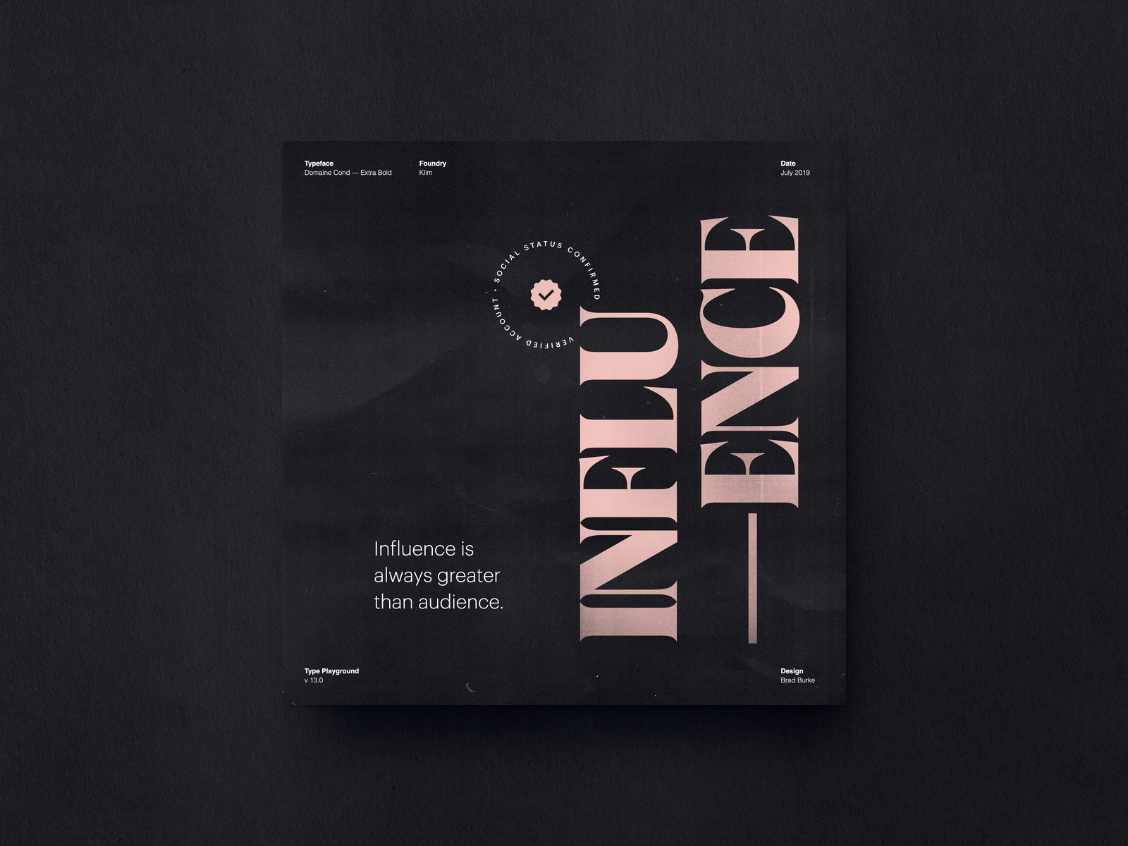Typographic • Exploration 13 by Brad Burke on Dribbble