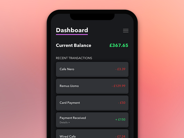 Money Tracker by Paul Wallas on Dribbble