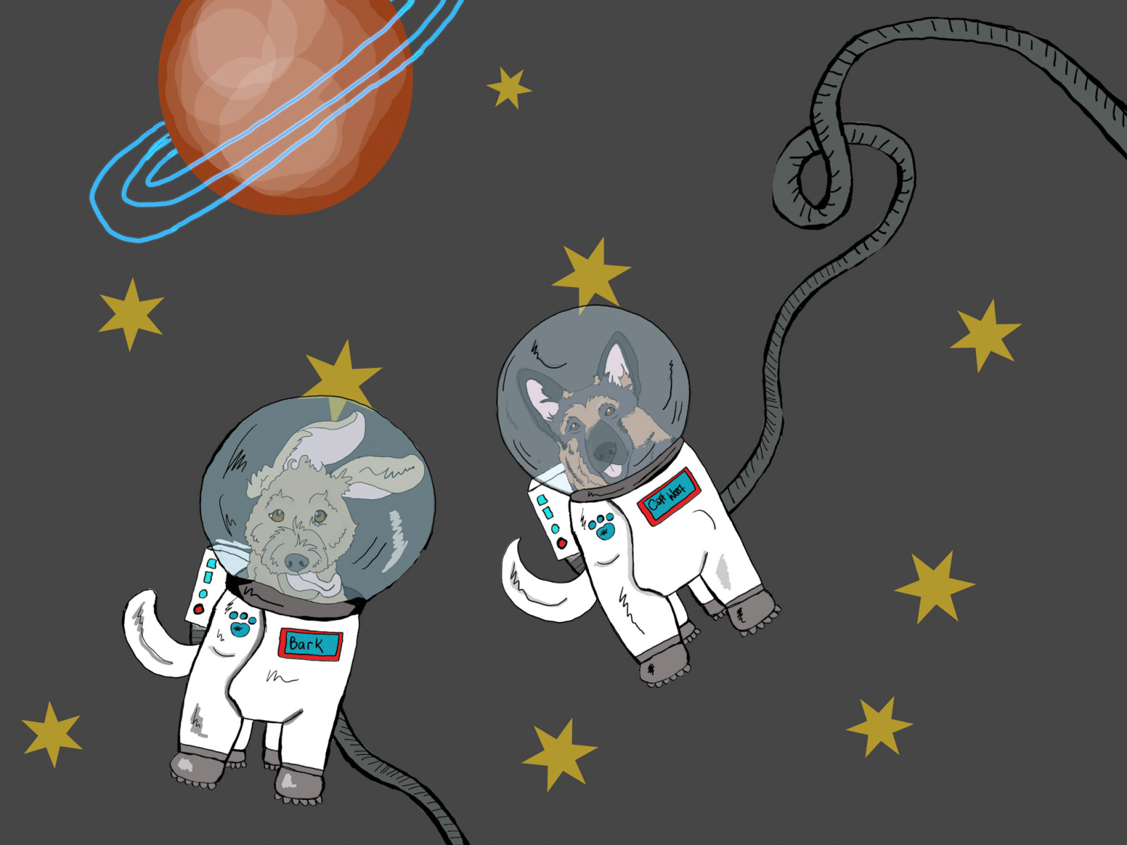 Space pups by Bella on Dribbble