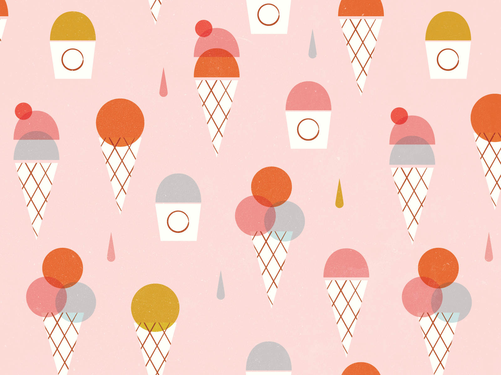 Cute Ice Cream Pattern