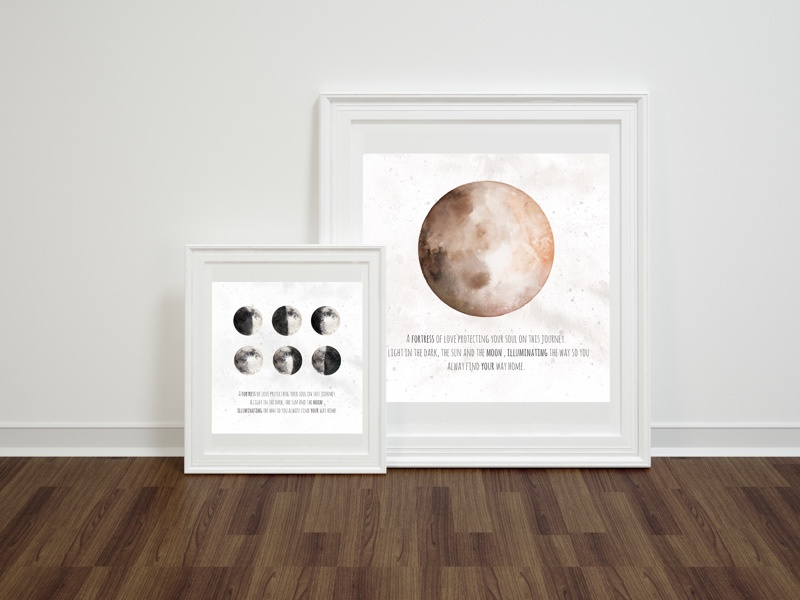 Moon Poster Options by Sophia Saunders on Dribbble