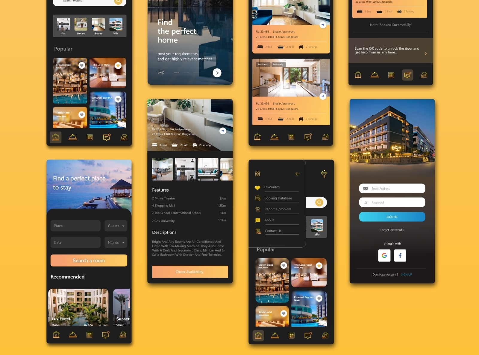 Hotel booking app Full screen design by Kannan on Dribbble