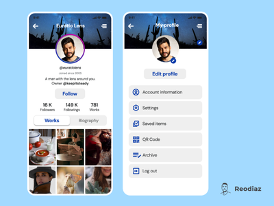 Profile UI Design by Reodiaz on Dribbble