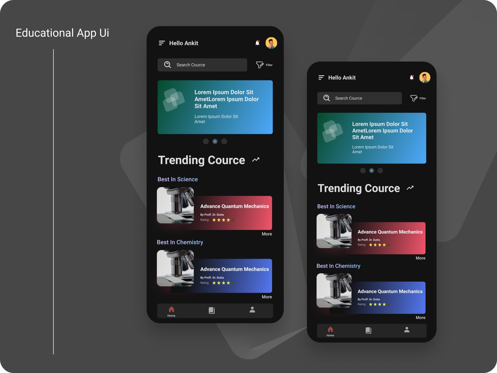 Educational app ui by Ankit Soni on Dribbble