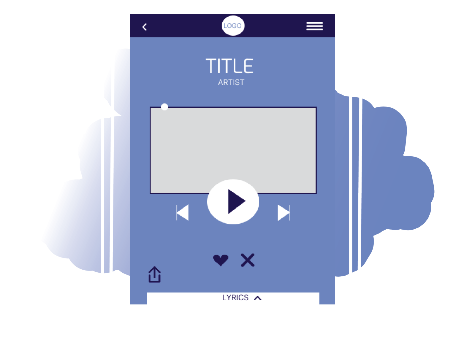 Music Player Wireframe by Sonja Scheller on Dribbble