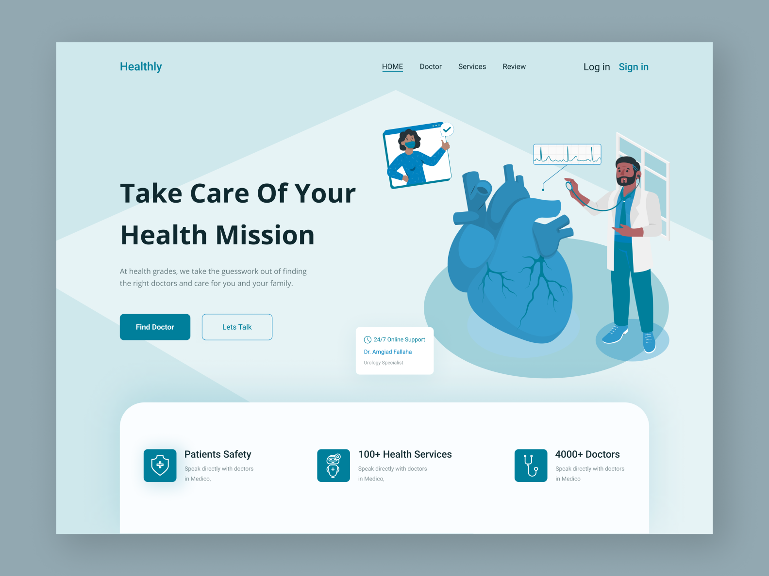 Healthly-Doctor Appointment Header Concept by Aminul Islam on Dribbble