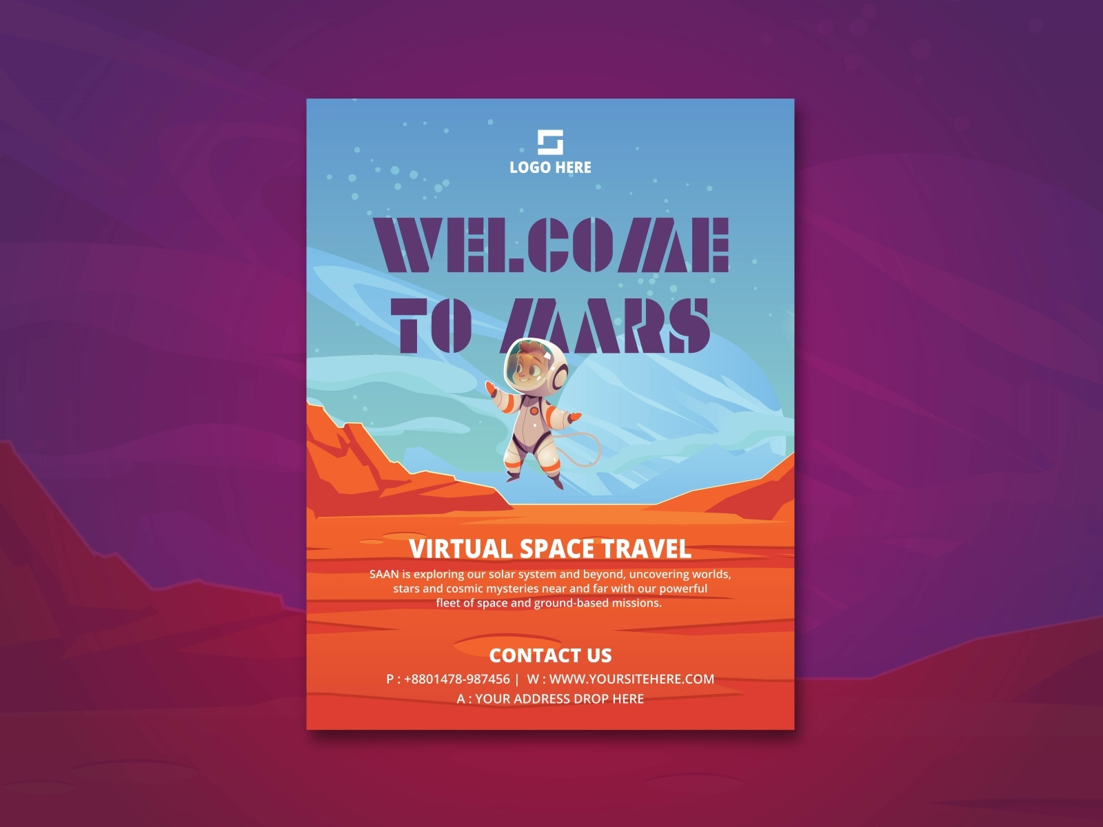 Flyer Design On Mars by IncubatorX on Dribbble