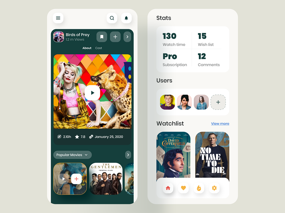 Movie Mobile UI by Syed Raju on Dribbble
