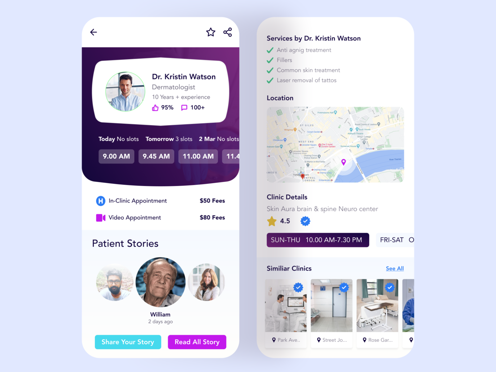 Medical App (Inner Screens) by Syed Raju on Dribbble