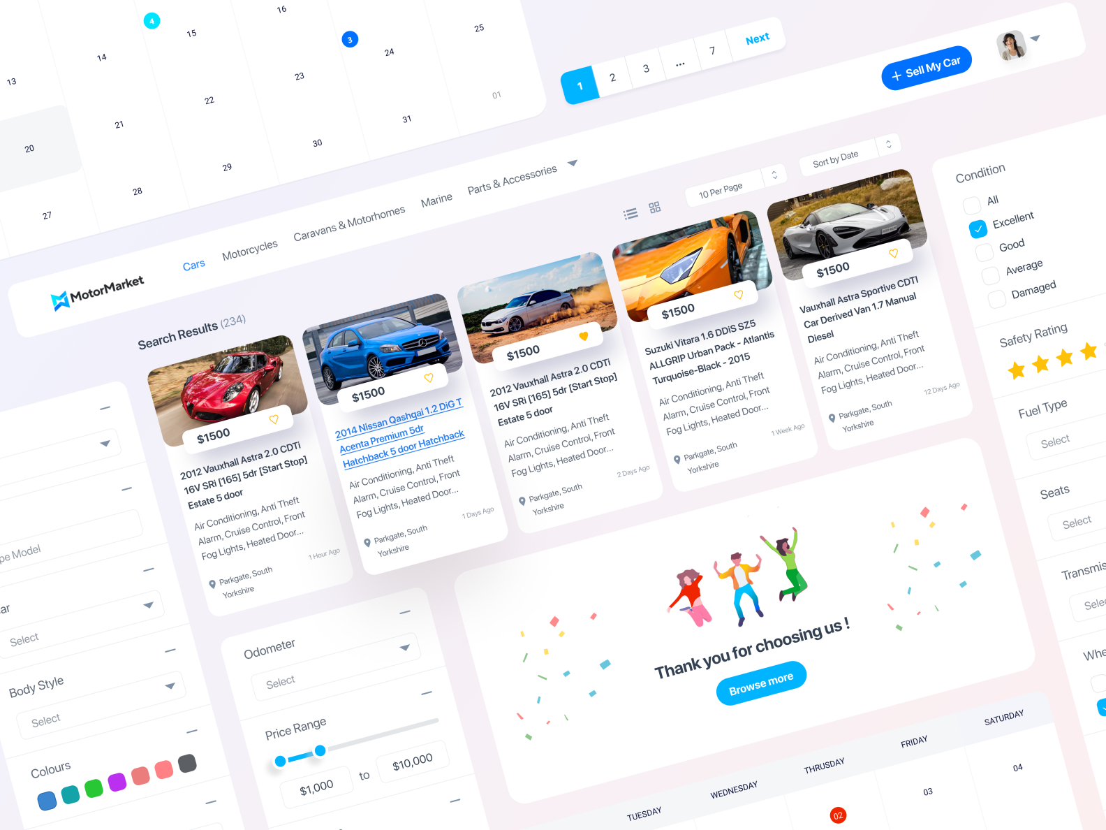 Motor Market Dashboard Kit by Syed Raju on Dribbble