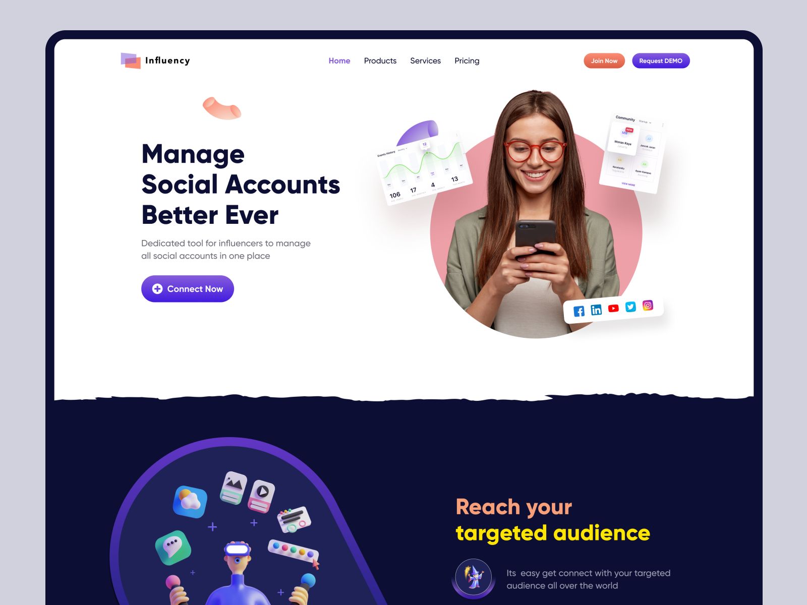 Influencer Website by Syed Raju on Dribbble